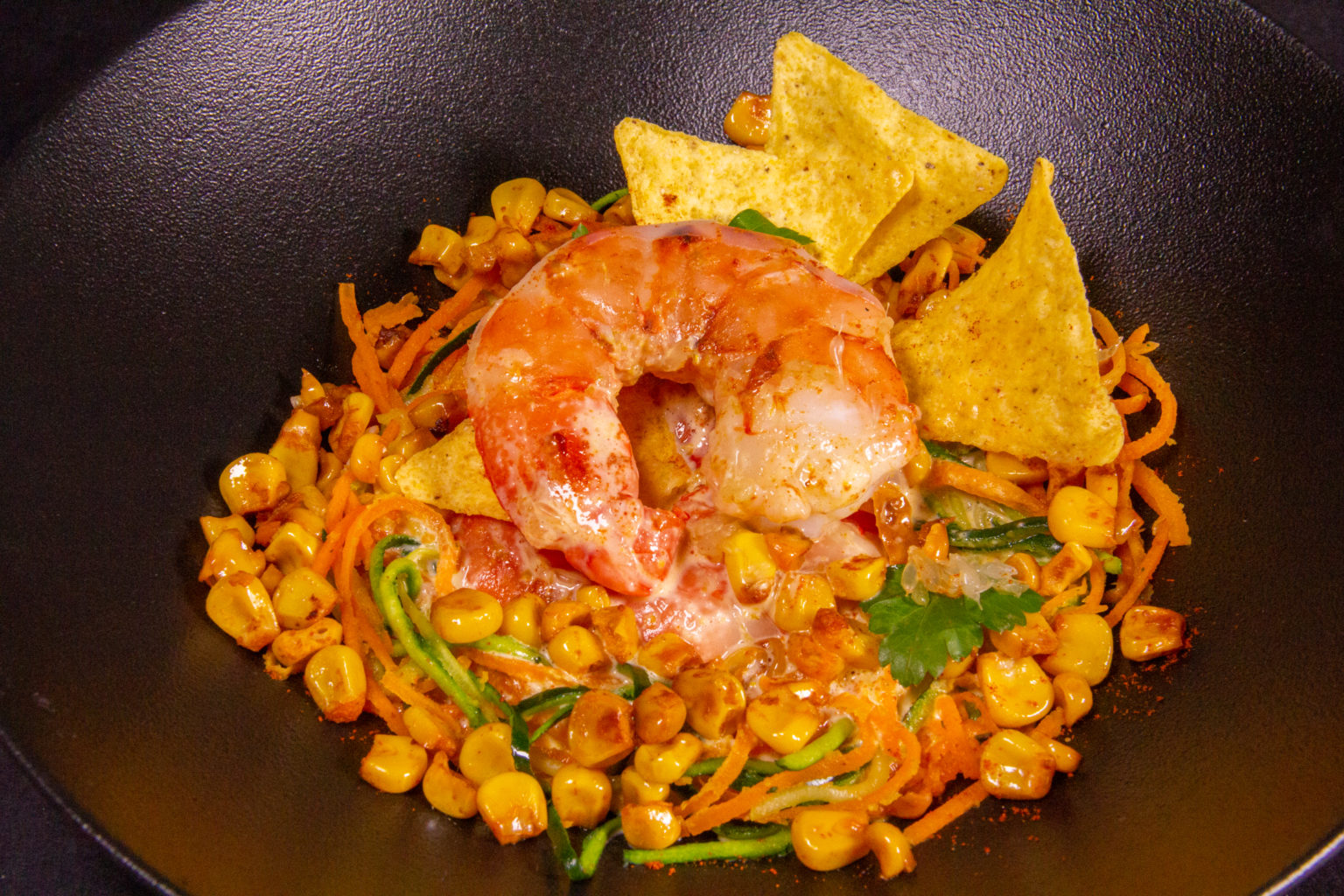 Gambas Cameron et maïs en deux façons (recette basse température ...