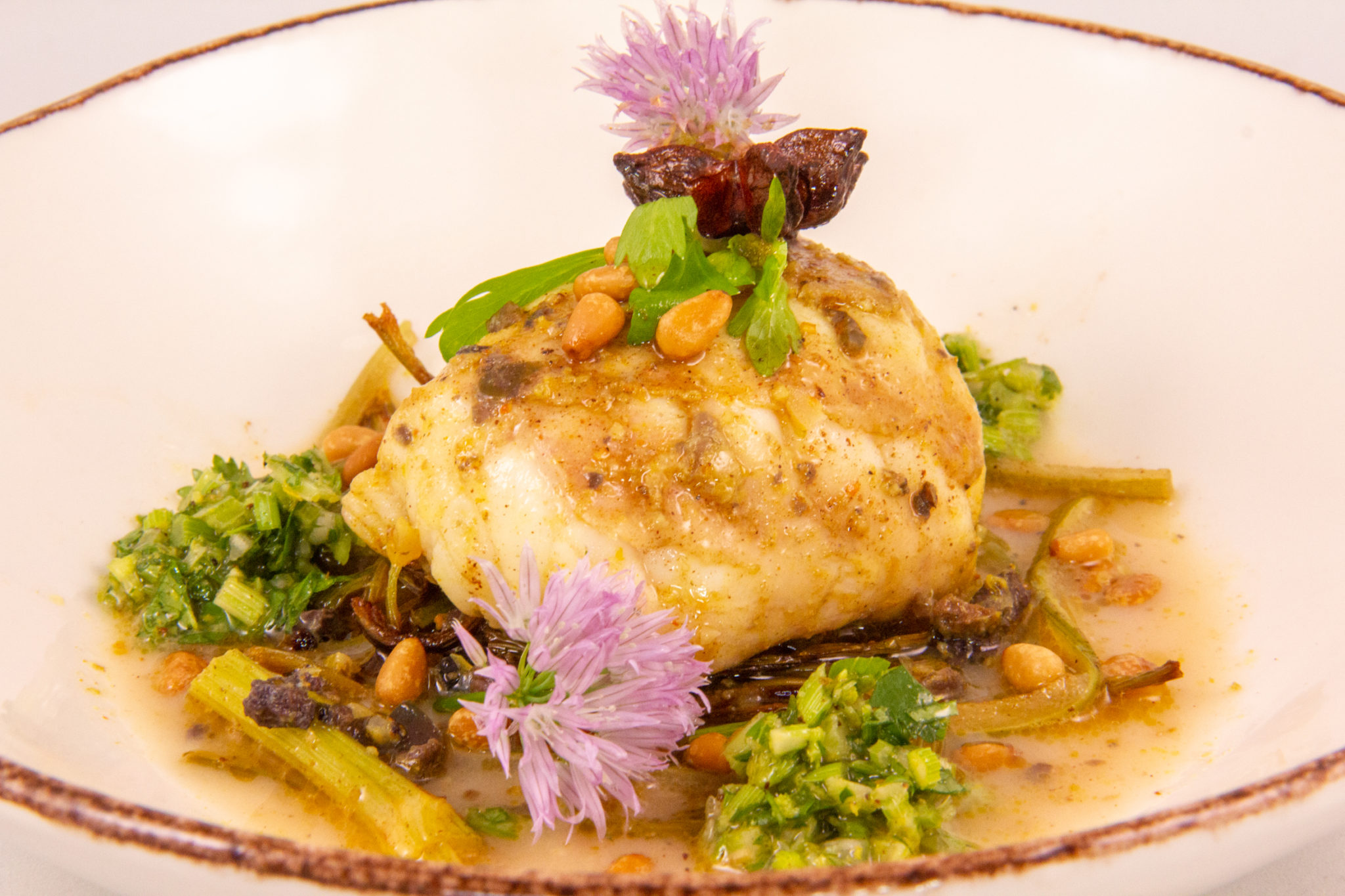 Lotte marinée Basse température et sa déclinaison de cèleri (recette ...